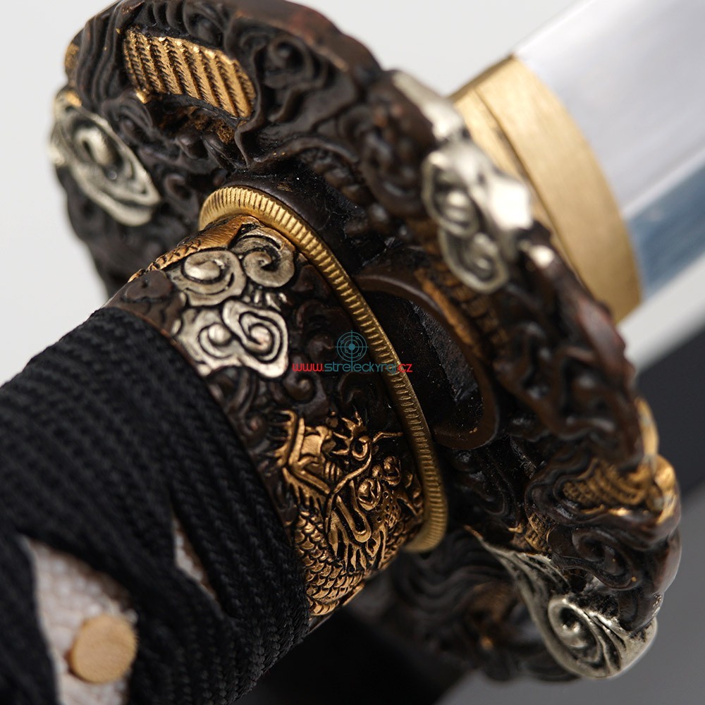 Katana Doragon Horimono Japanese Sword T-10 Steel Kobuse, Real Hamon ...