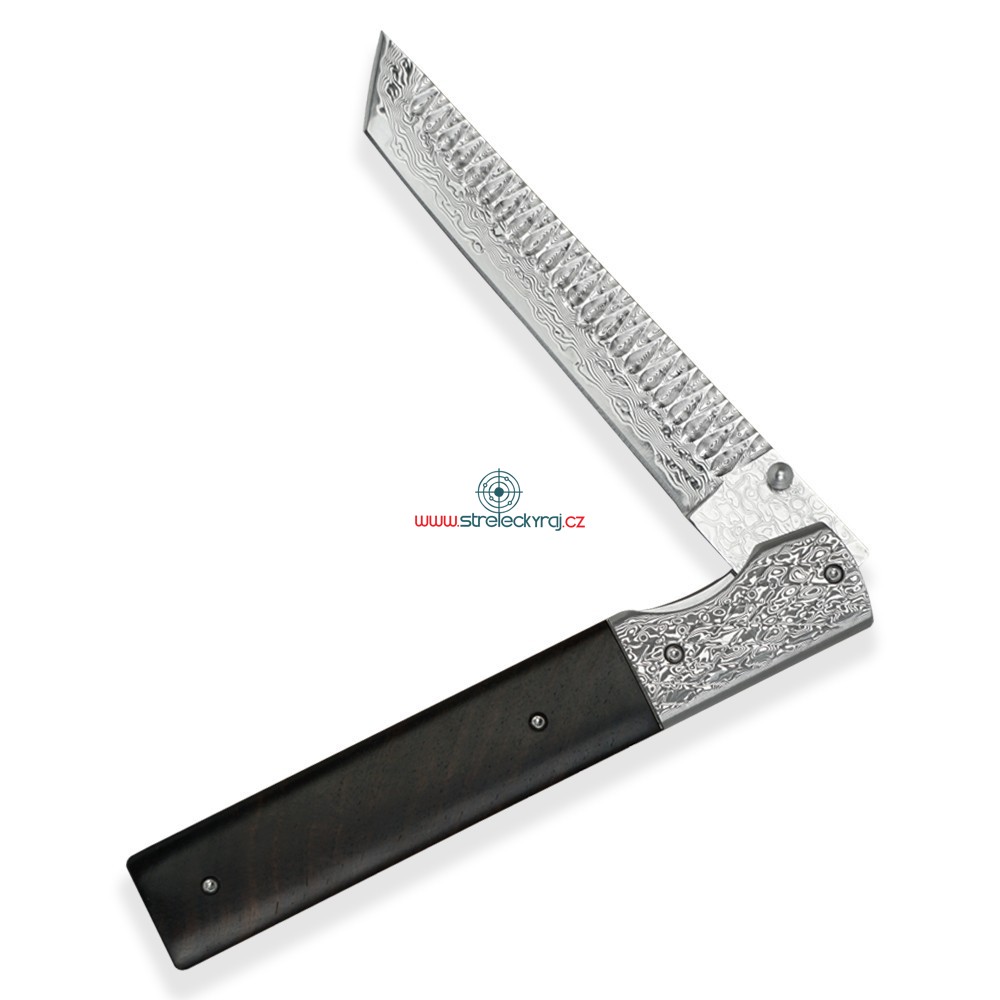 Nůž TANTO Lenge II Obsidian Vg10 DAMASCUS | streleckyraj.cz