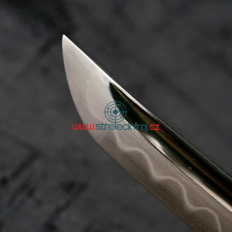 Shirasaya Mijikai Japanese Sword - T-10 Folded Steel, Real Choji Hamon ...