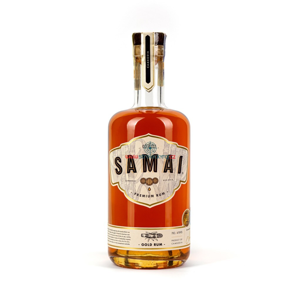 SAMAI Gold Rum - prémiový rum z Kambodži 41% 0,7L | streleckyraj.cz