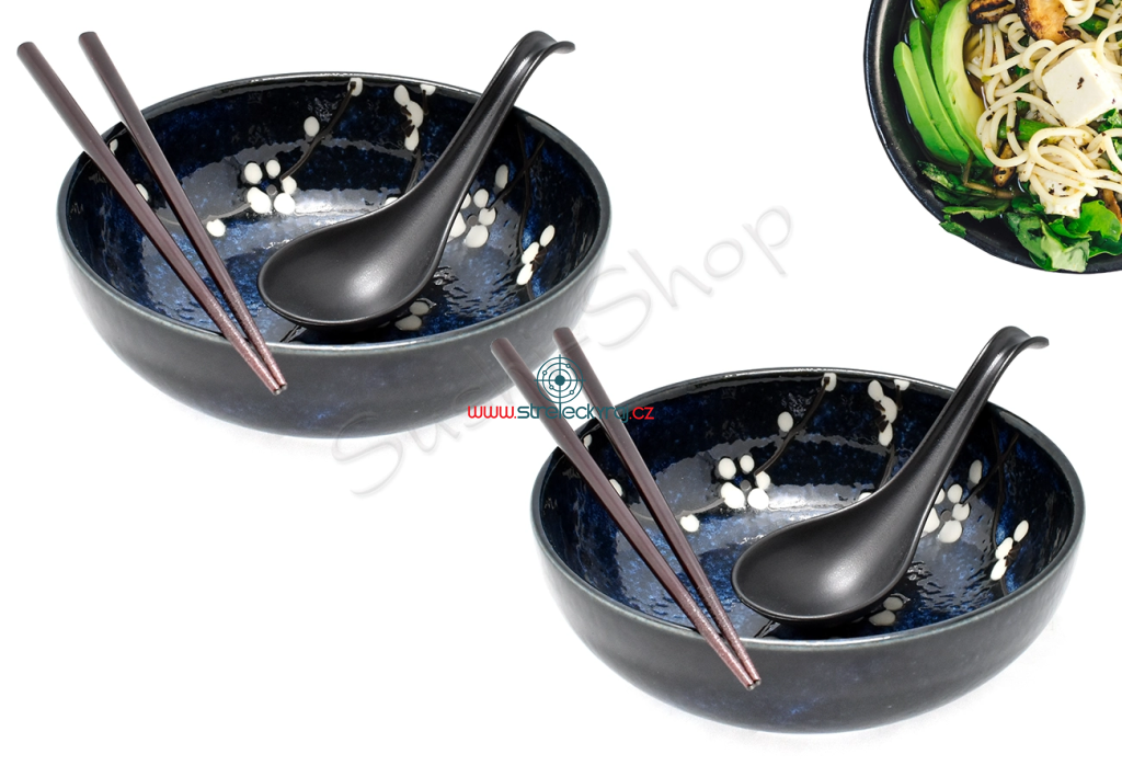 Komplet misek - Ramen Hana Blue 17.5 cm | streleckyraj.cz