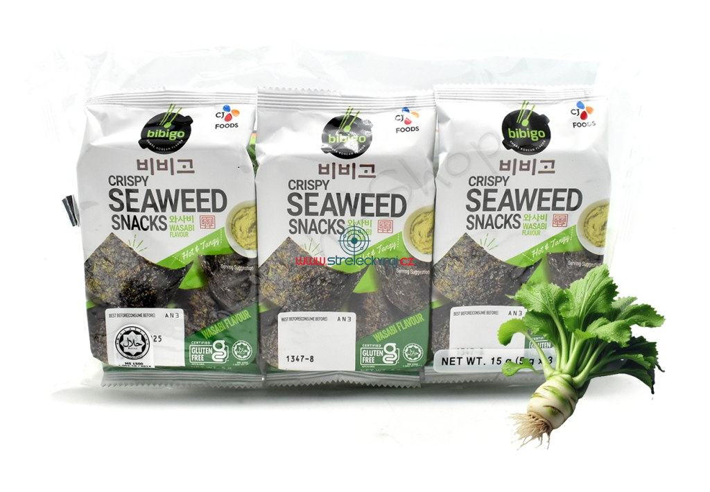 Algi morskie Snack - Wasabi 15g (3 x 5g) | streleckyraj.cz