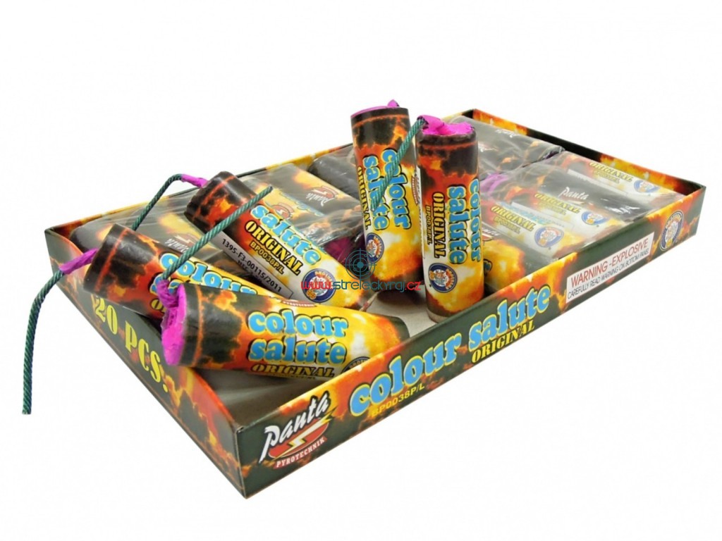 Pyrotechnika Petardy COLOR SALUTE (20ks) | streleckyraj.cz Pyrotechnika Petardy COLOR SALUTE (20ks) | streleckyraj.cz